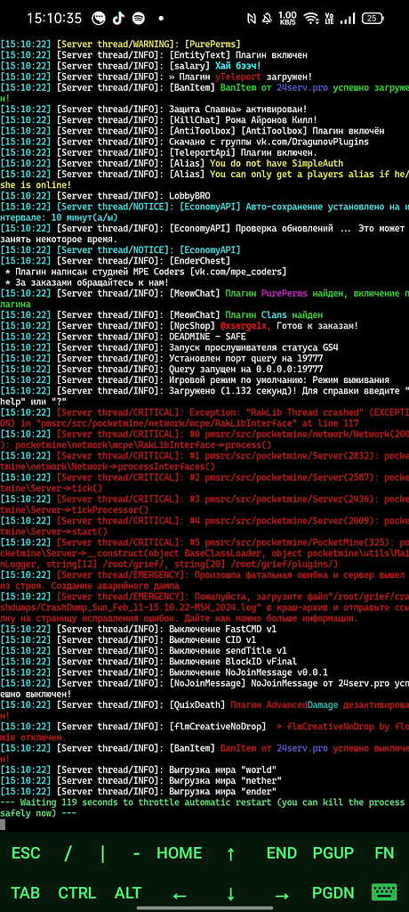 RaklibInterface Ошибка хз изза чего - Вопросы/Обсуждения - Talk 24Serv